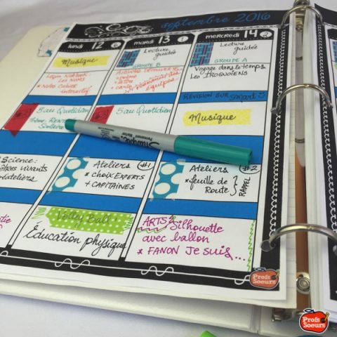 Planificateur de l'Enseignant - Profs & Soeurs