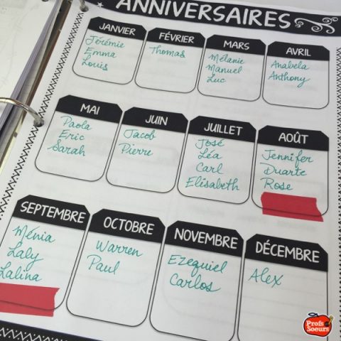 Planificateur de l'Enseignant - Profs & Soeurs