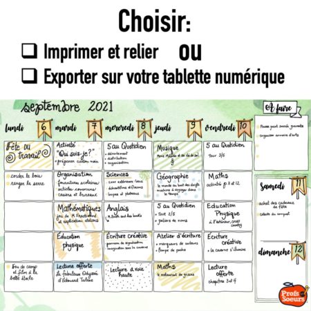 Planificateur de l'enseignant 2025-2026 - Profs & Soeurs