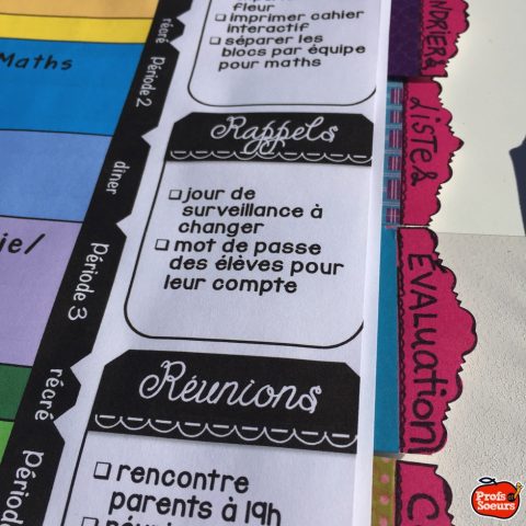 Planificateur de l'Enseignant - Profs & Soeurs