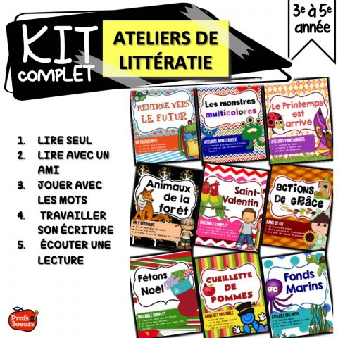 Ateliers de littératie : kit complet pour écriture et lecture - Profs ...