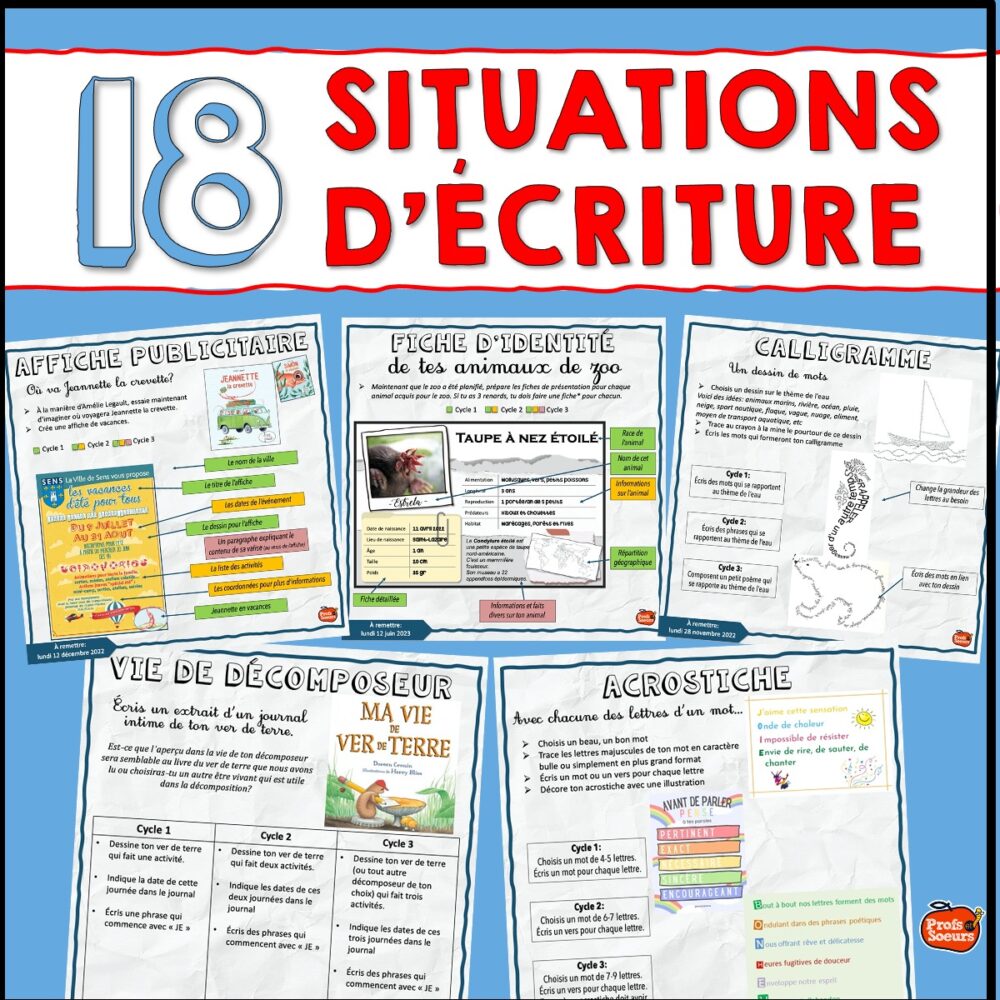 Affiches de français - Profs & Soeurs